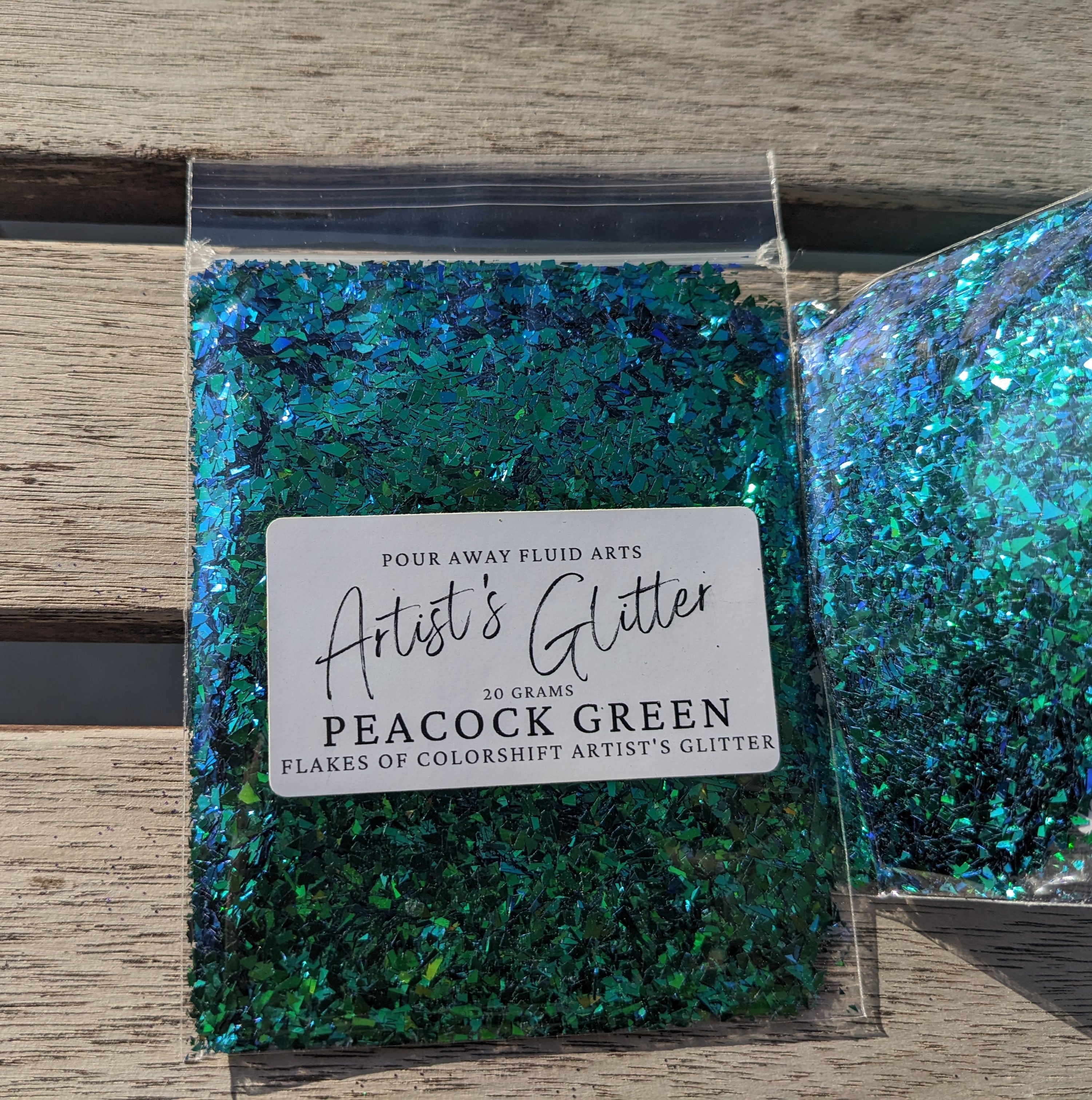 Peacock Green Artist's Glitter – pourawayfluidarts