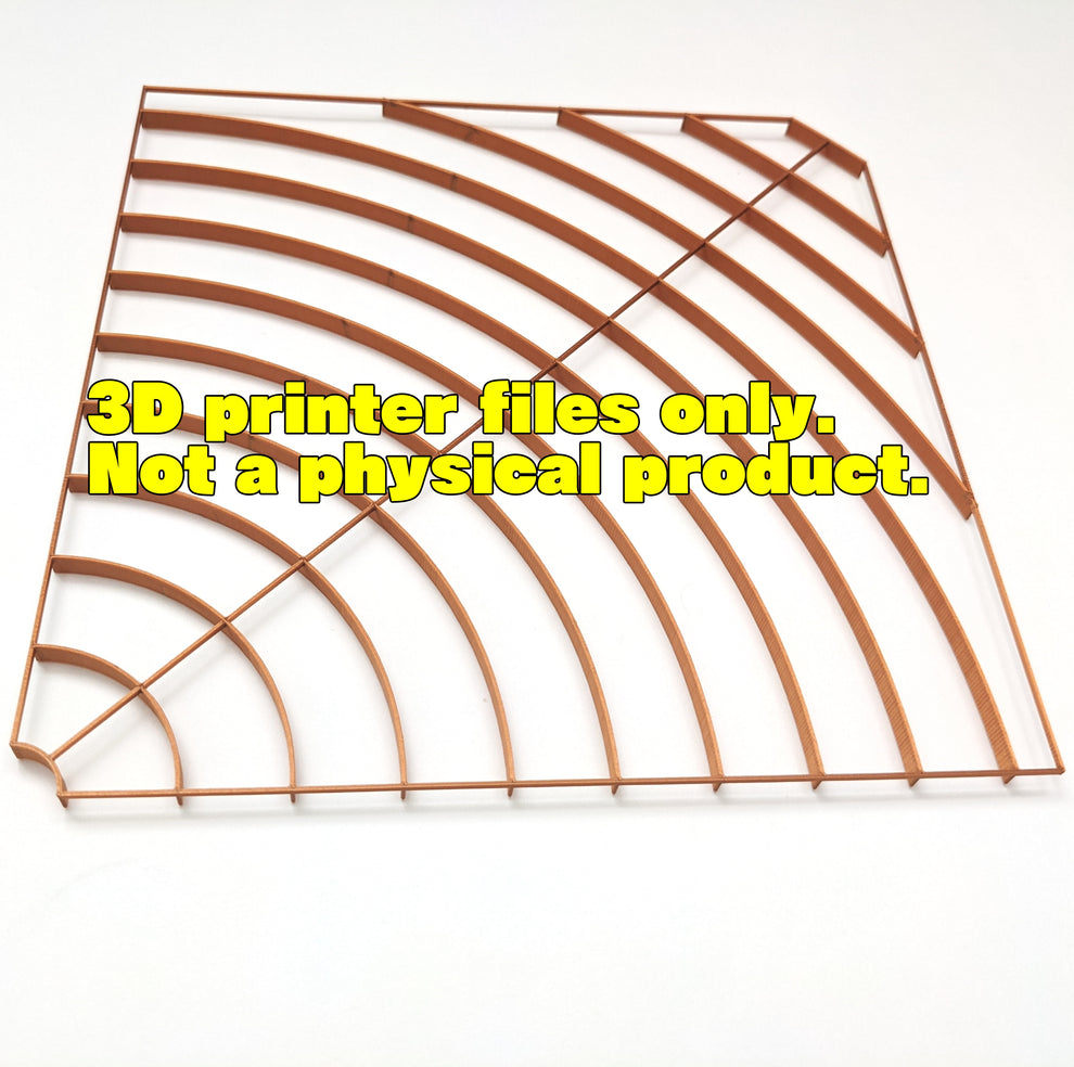 Quarter Circles Acrylic pouring guide - 3D printer files Digital Downl ...