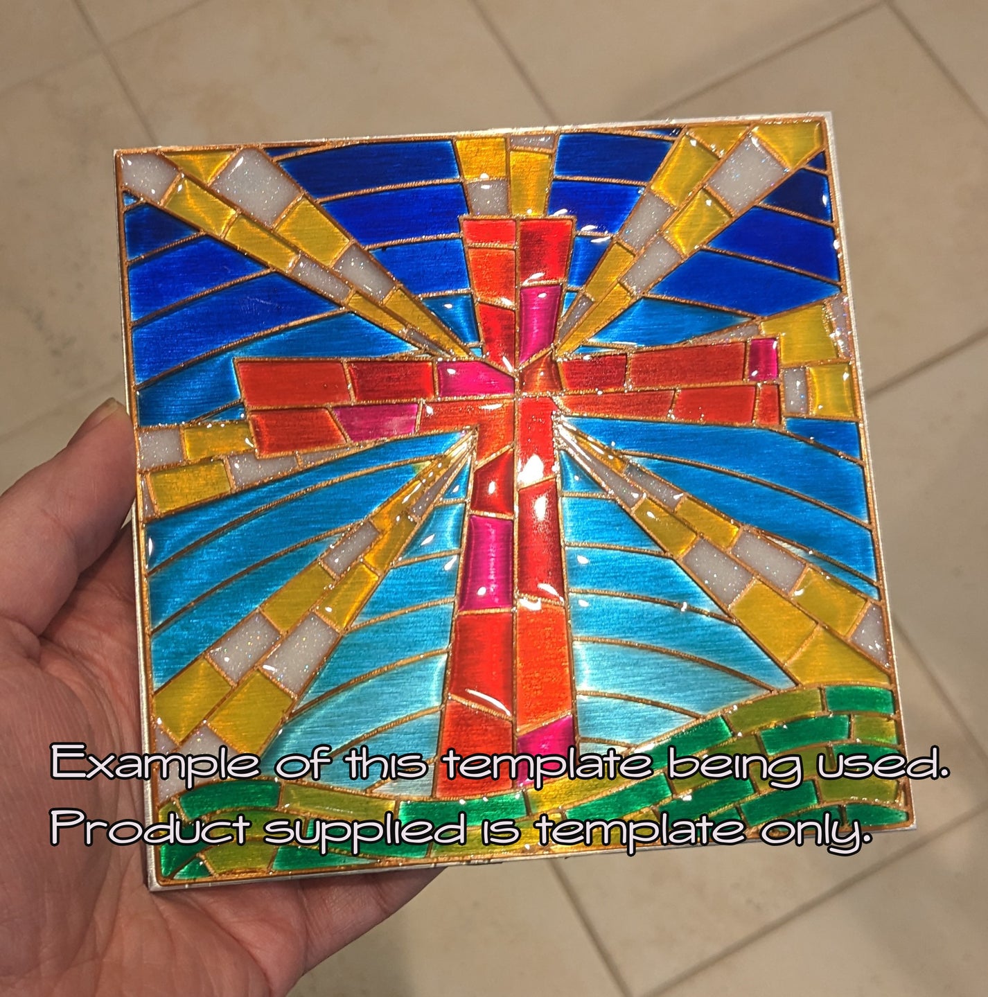 6x6 Inch Cross Pattern – pourawayfluidarts